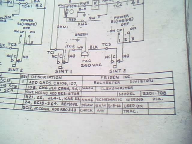 Friden Flexowriter Model 2301 Electrical Schematic Wiring Diagram | eBay