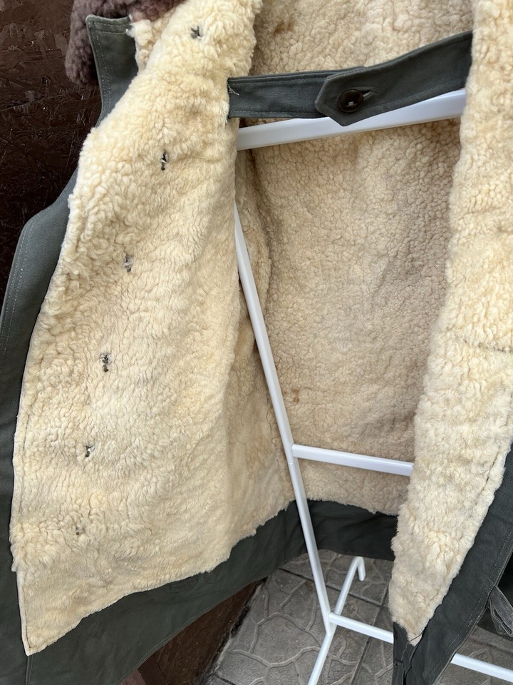 Swedish Army Shearling Sheepskin Bane Coat M1909 Livpals WWIl Mats ...