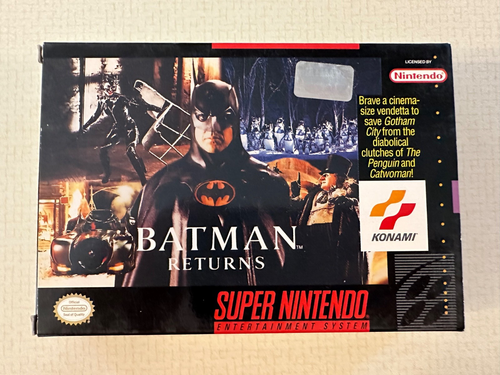 Batman Returns (Konami SNES, 1992) CIB w/Manual VF Tested/Working!! | eBay