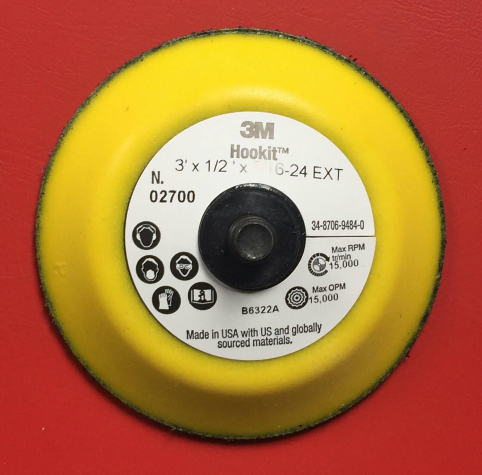 3M 02700 Hookit Disc Pad 75mm Garage Workshop Replacement Spare Part ...