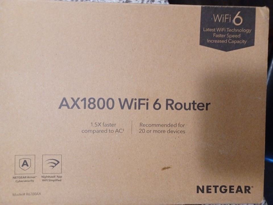 Netgear AX1800 WiFi 6 Router (R6700AX) 1000Mbps 1 WAN & 4 LAN Ports | eBay
