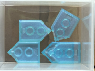 LEGO Parts - Satin Trans-Light Blue Tile 2 x 3 Pentagonal - No 22385 ...