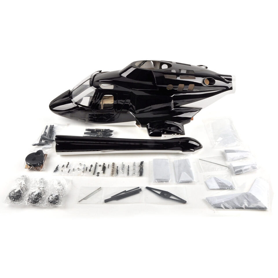 Airwolf 600 RC Helicopter Fuselage 600 Size Airwolf Black with Metal ...