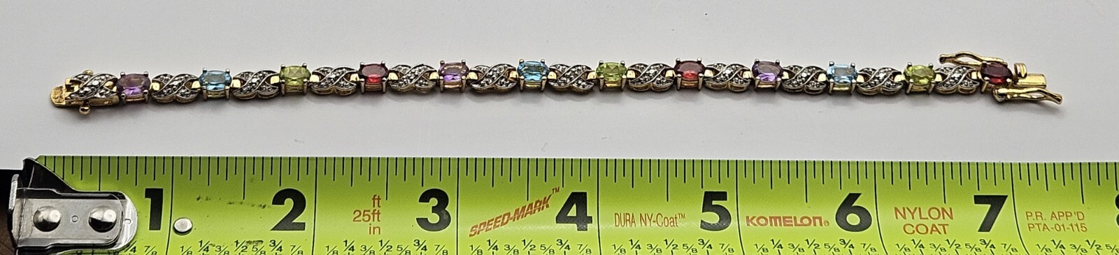 Ladies Tennis Braclet 925 Han Thai Gemstone Birthstones | eBay