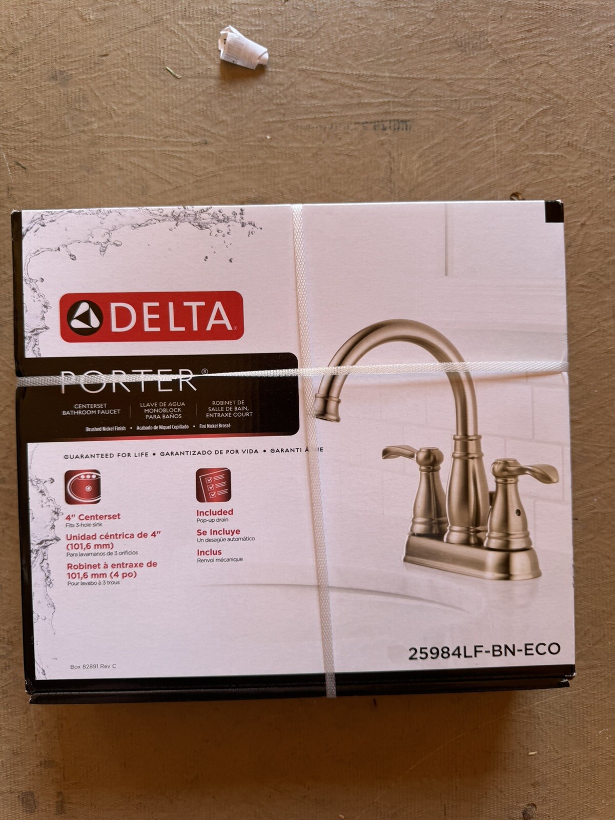 Delta 25984LF-BN-ECO Porter Brushed Nickel Two-Handle Centerset ...