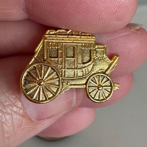 Vintage Wells Fargo Stagecoach Gold Tone Lapel Pin Tie Tack | eBay