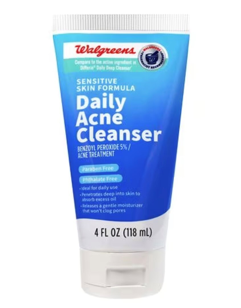 WALGREENS TWIN PACK! Sensitive Skin Formula Daily Acne Cleanser 8 Oz ...