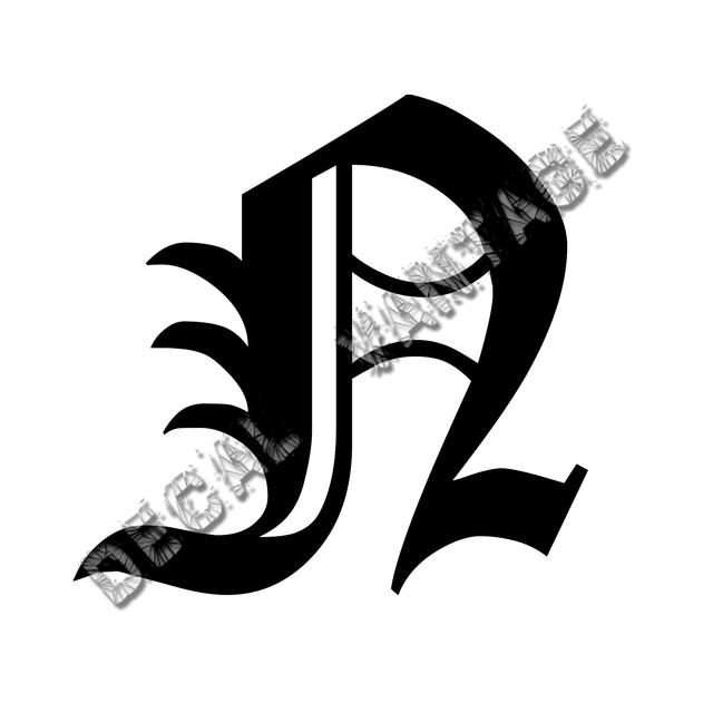 Letter stickers old english font - fshopu