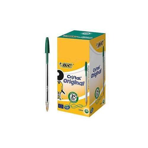 Original Bic Crystal BallPoint Pens Medium 1.0mm Ball Point Biros Black ...