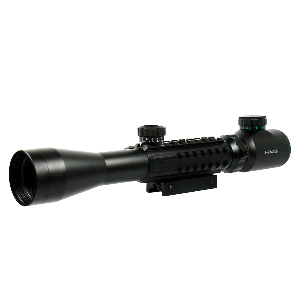 3-9x40 Hunting Rifle Scope Red/Green illuminated Range Finder with ...