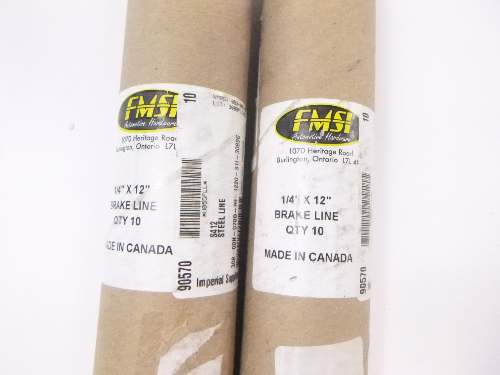 20 Pack FMSI Automotive Hardware K412 1/4" x 12" Hydraulic Brake Line ...