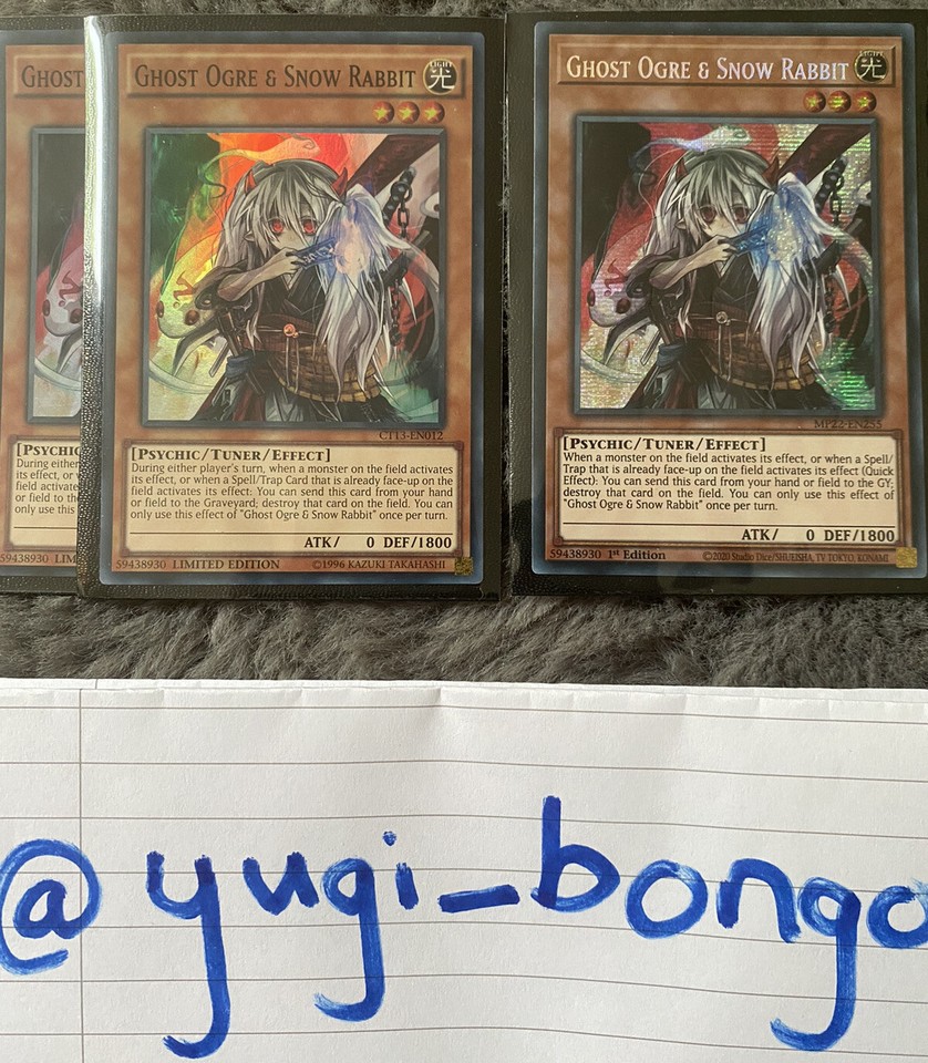 Yugioh Ash Blossom & Joyous Spring MP22-EN257 + Ghost Ogre & Snow ...