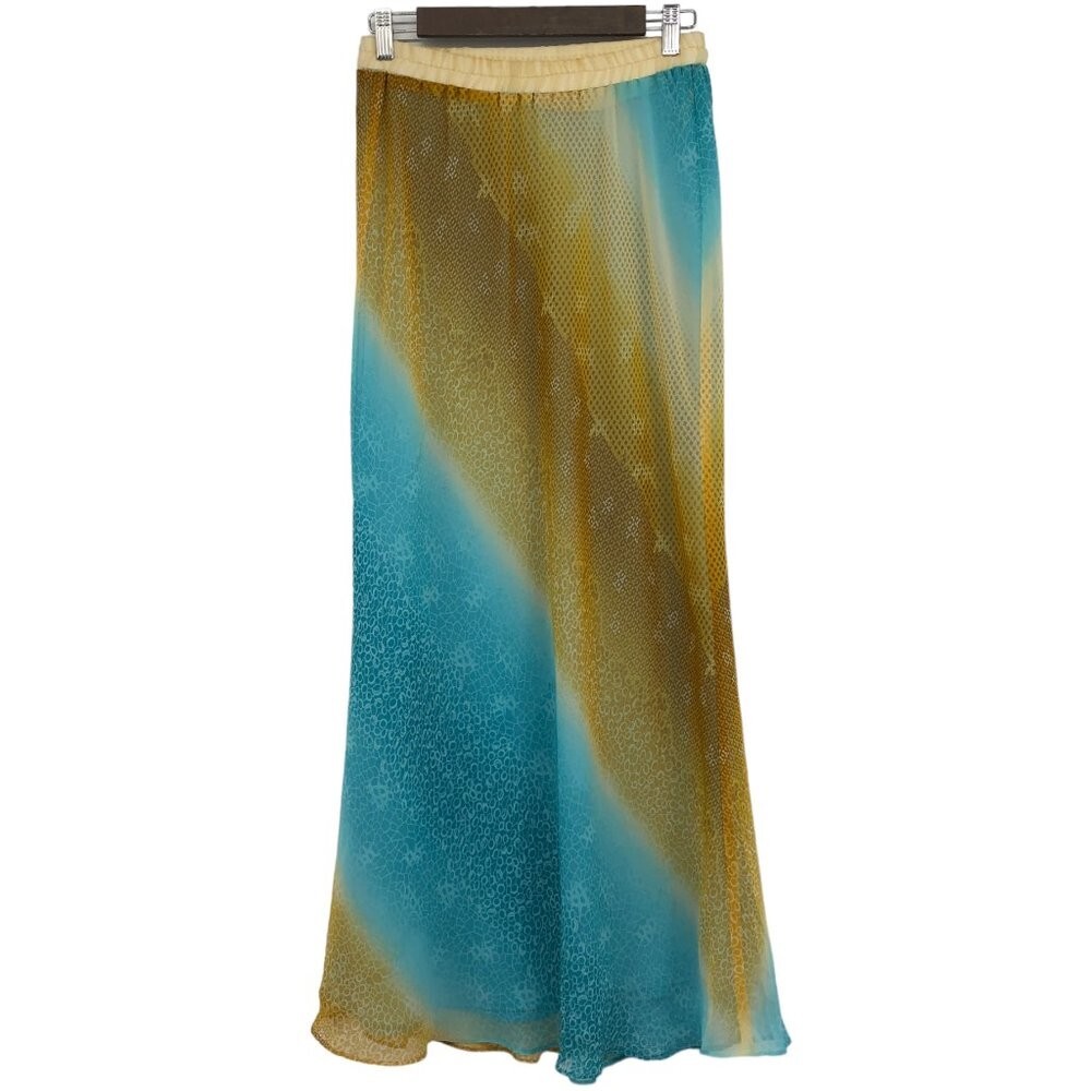 Yellow & Blue Ombre Mermaidcore Maxi Skirt size ~L - Gem