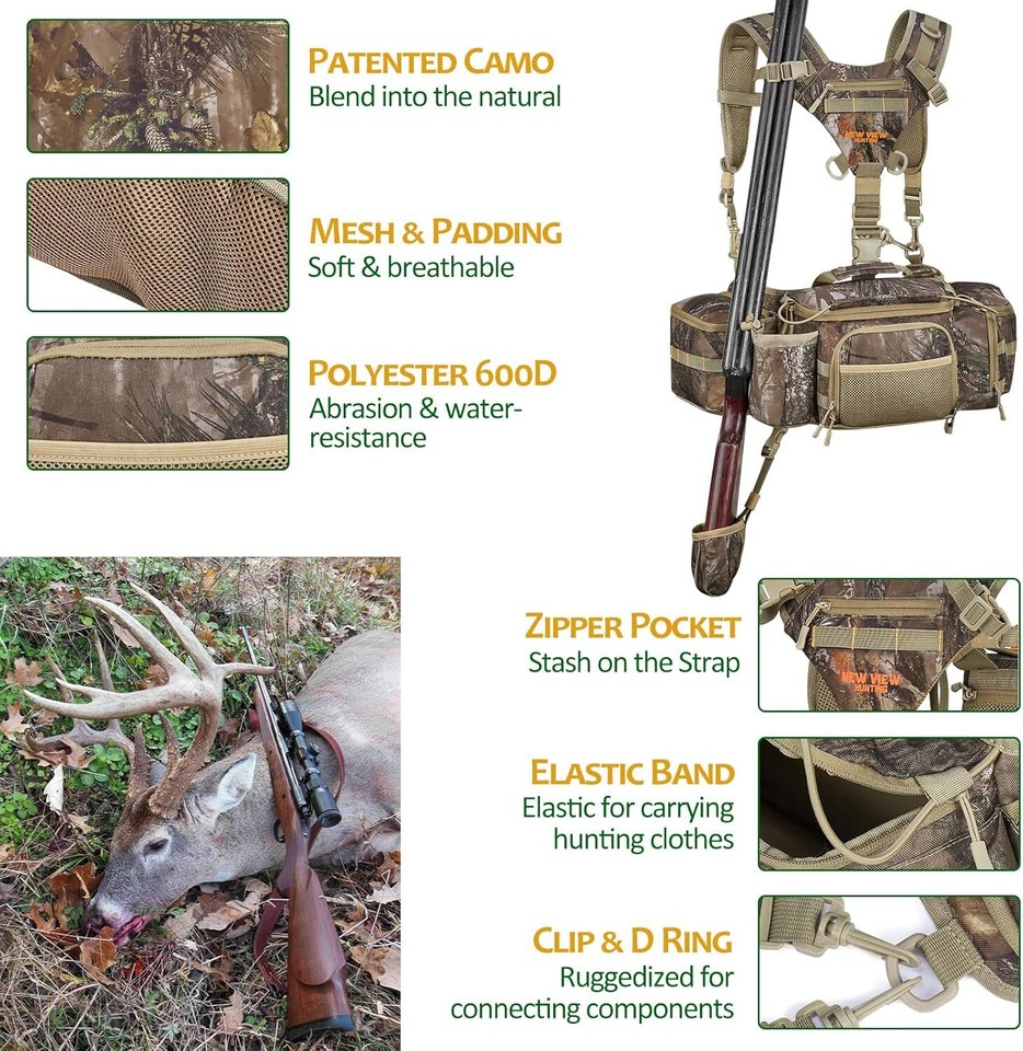 Hunting Fanny Waist Pack for Men, Camo Waist Pack for Hunter, Hunting ...