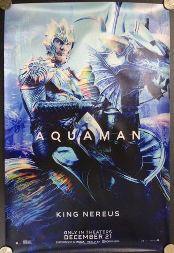 Aquaman King Nereus DC Comics 18" FABRIC 2018 Advertising Banner Movie ...