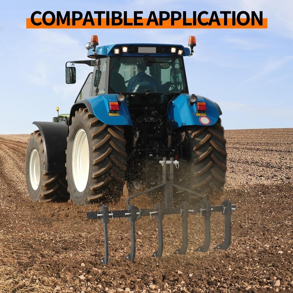 Chisel Plow Scarifier,48" 3 Point Tiller Plow Implement Cultivator,CAT ...
