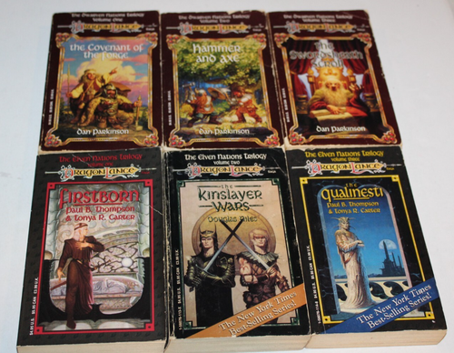 6 Dragonlance Books Elven & Dwarven Nation Trilogy Sets 1990s TSR AD&D ...
