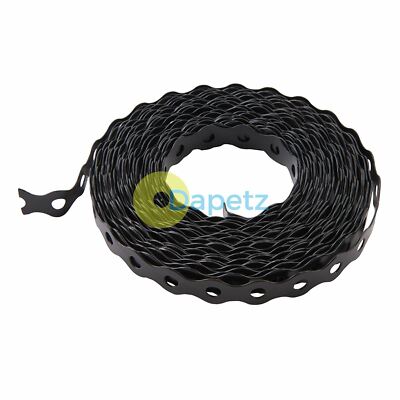 Galvanised Steel Black Plastic Coated Fixing All Round Band 12mm x 10m ...