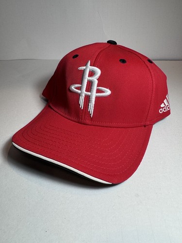 Adidas Hat Houston Rockets Red Basketball Cap L/XL Raised Embossing On ...