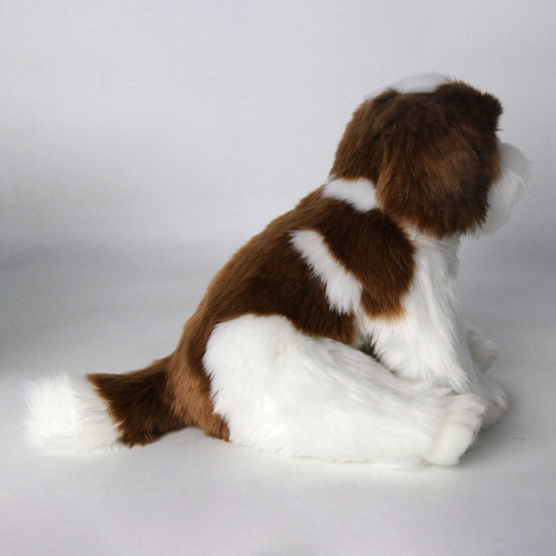 Realistic Simulation Shih tzu Dog Plush Toy Doll Long Hair Furry Puppy ...