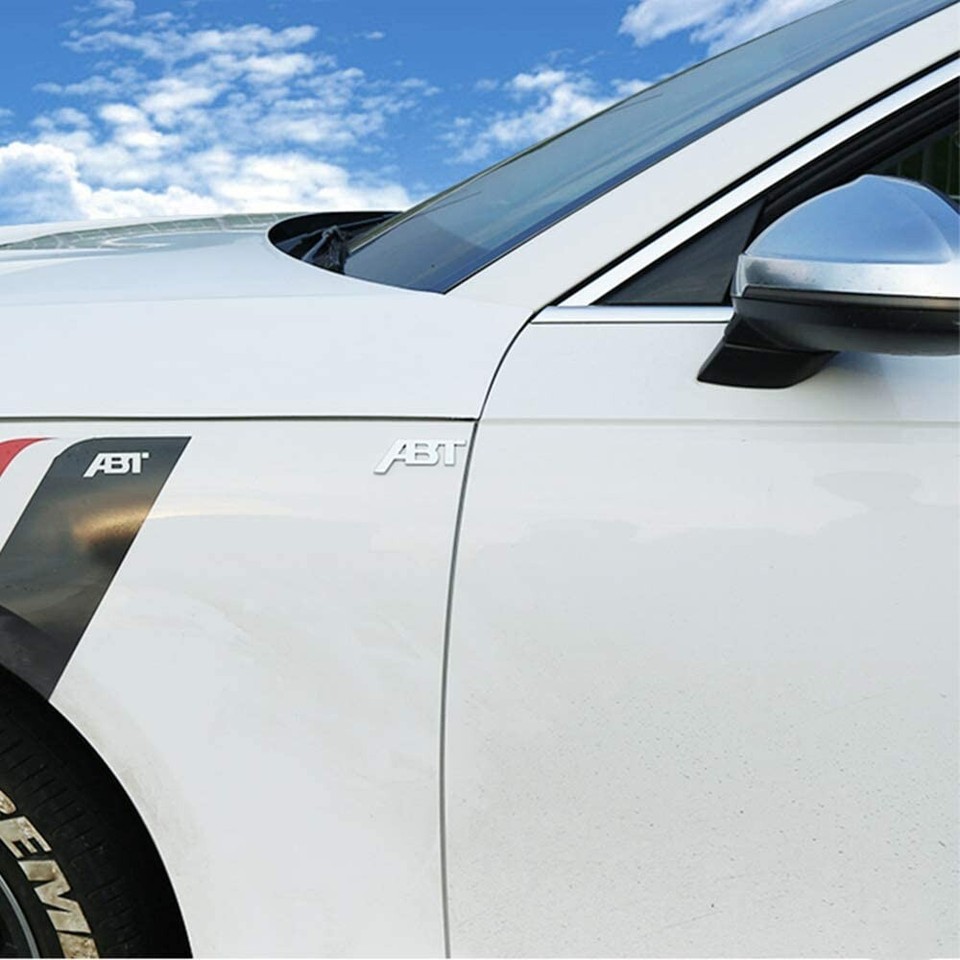 2pcs Small Auto 3D ABT Logo Car Side Fender Badge Sticker/Tial Emblem ...