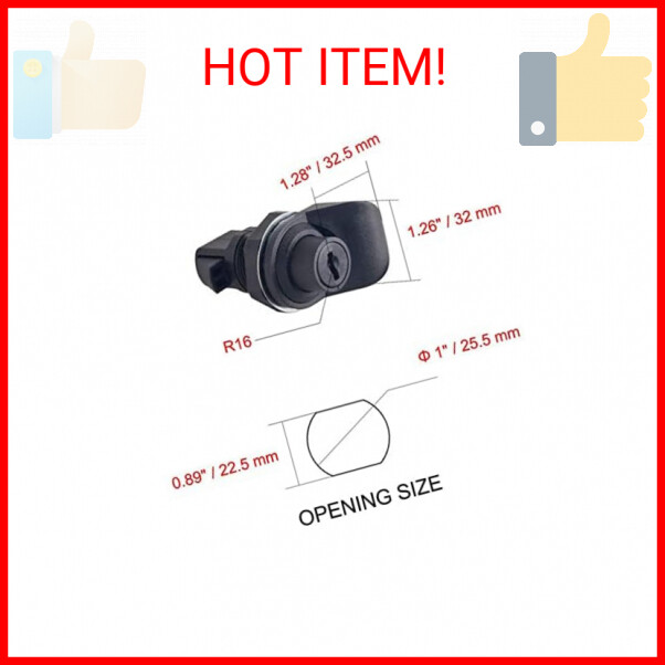 2Pcs Push Button Lock Glove Box Latch, Tool Box Latch for Truck Tool ...