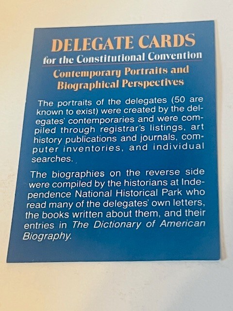 Delegate Card Constitutional Convention 1787 Politics John Lansing New ...
