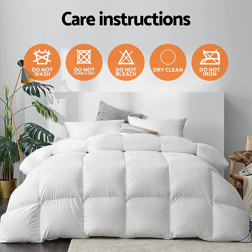 100% Merino Wool Goose Down Quilt Duvet Doona Blanket Summer/Winter All ...