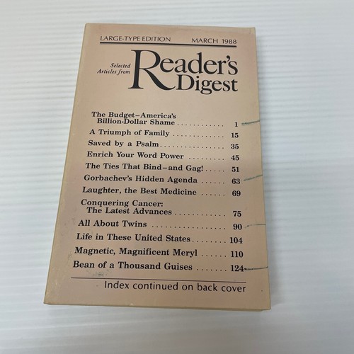 Reader's Digest Magazine Large Type Edition Volume 24 Number 141 March ...