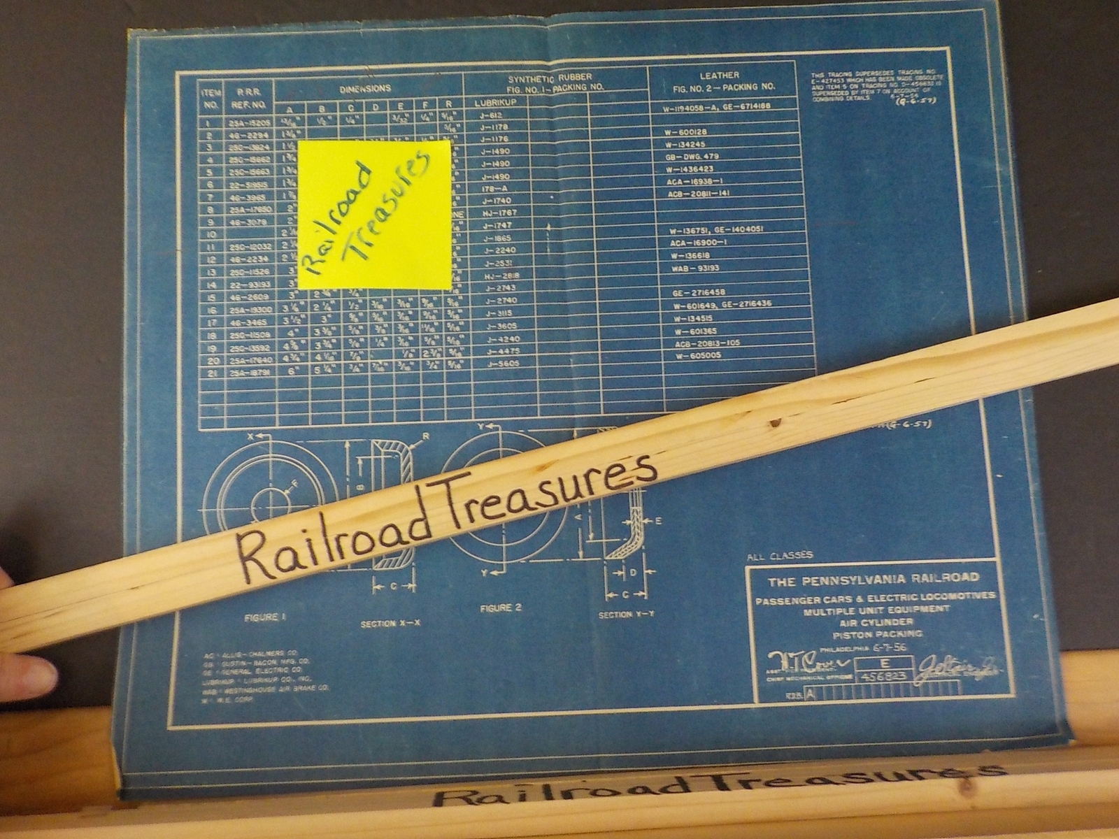 Blueprint PRR Passenger Cars & Electric Locomotives MU Equip air ...