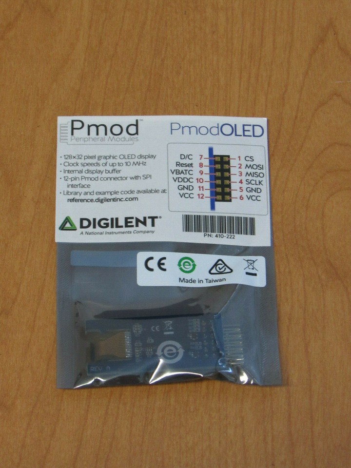 Digilent Pmod OLED 128 x 32 Pixel Monochrome OLED Display 410-222 - New ...