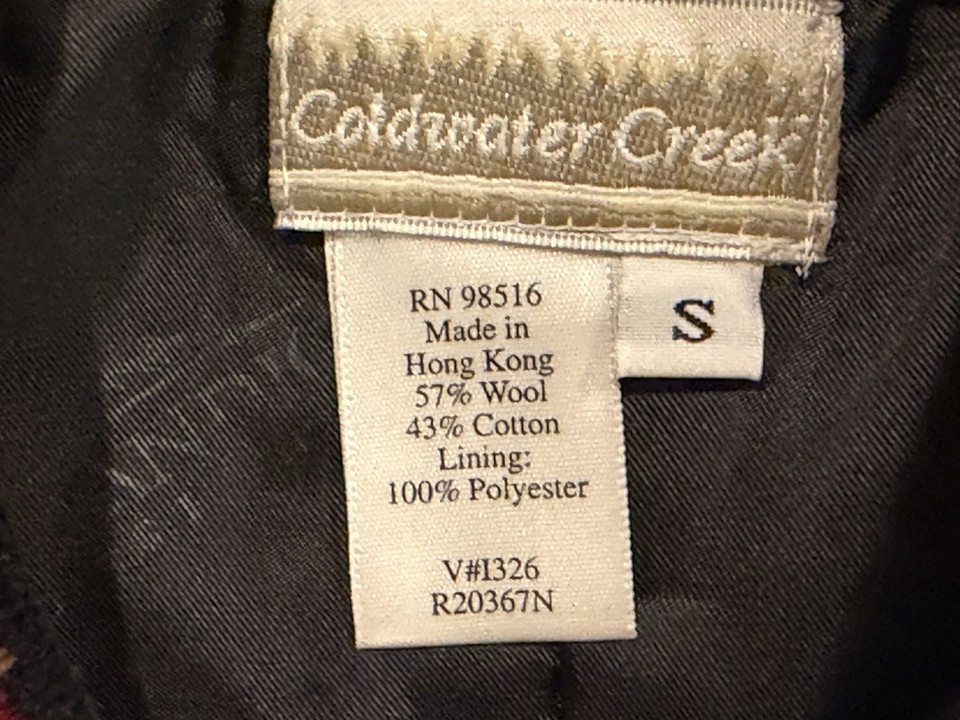 Coldwater Creek Icelandic Designs VTG 80s Wool Blend Lined Sweater ...