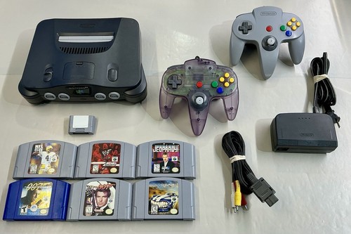 Nintendo 64 N64 System Console OEM Bundle Lot w/ 6 Games - 2 ...