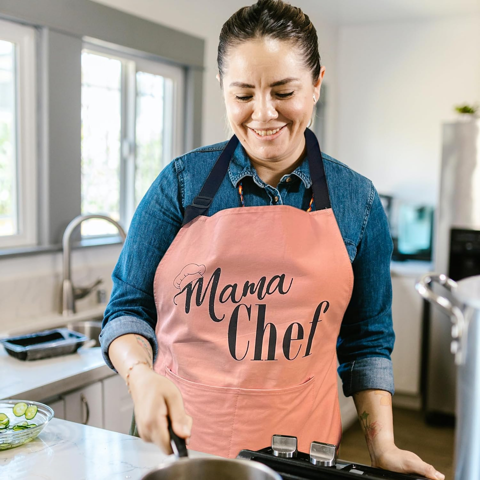 Mother, Daughter Apron Set | (2 pcs) Mama Chef plus Mini Chef Matching ...