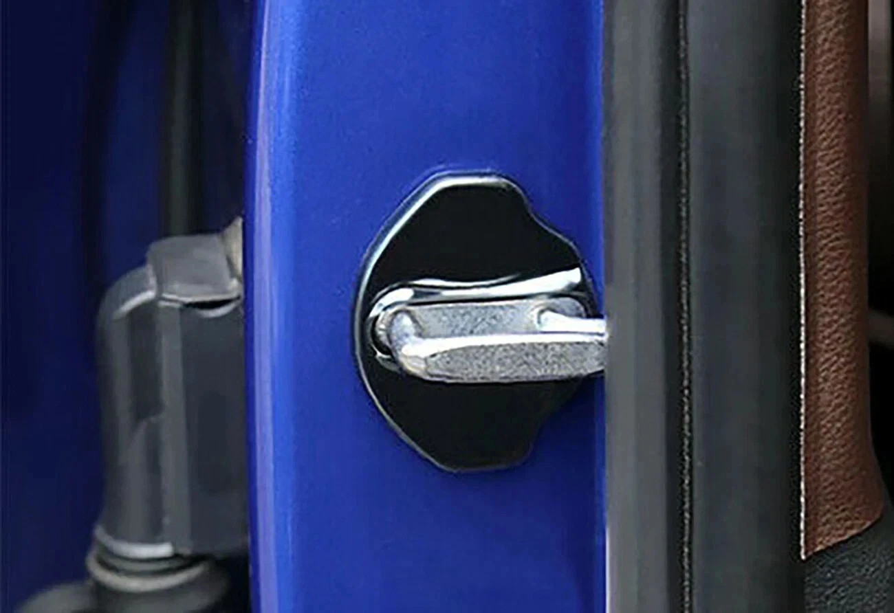 4x Chrome Silver Stainless Door Striker Cover Fits G60 U11 G45 F44 F70 ...