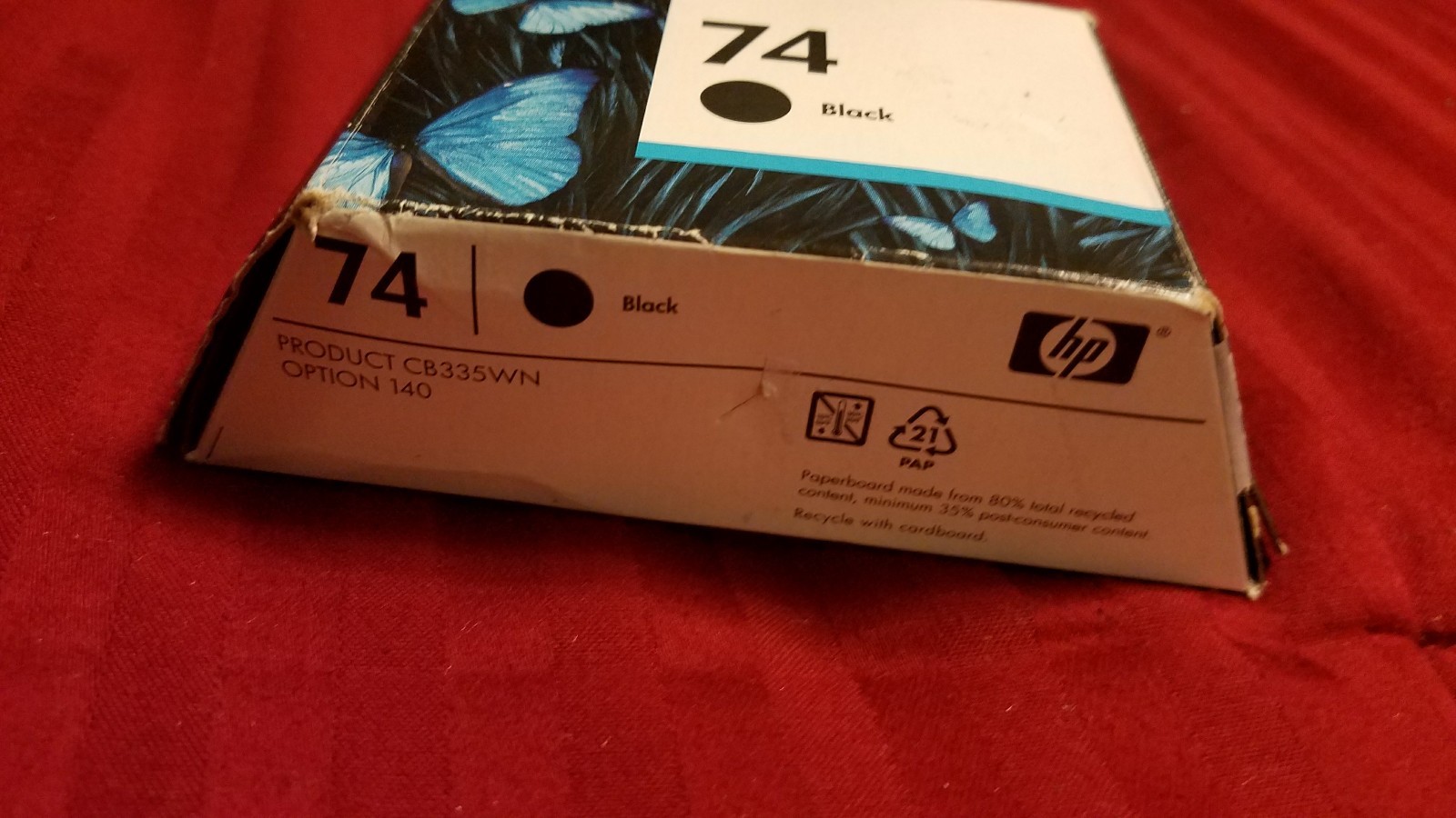NEW Genuine HP #74 Black Ink Cartridge CB335WN | eBay