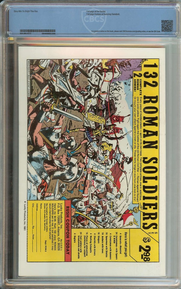 DAZZLER #1 CBCS 9.8 WHITE PAGES // BOB LARKIN COVER MARVEL COMICS 1981 ...