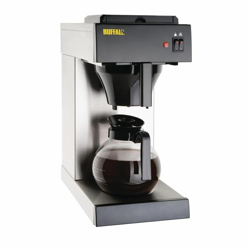 Buffalo Filter Coffee Machine in Silver Stainless Steel - 220-240 V ...