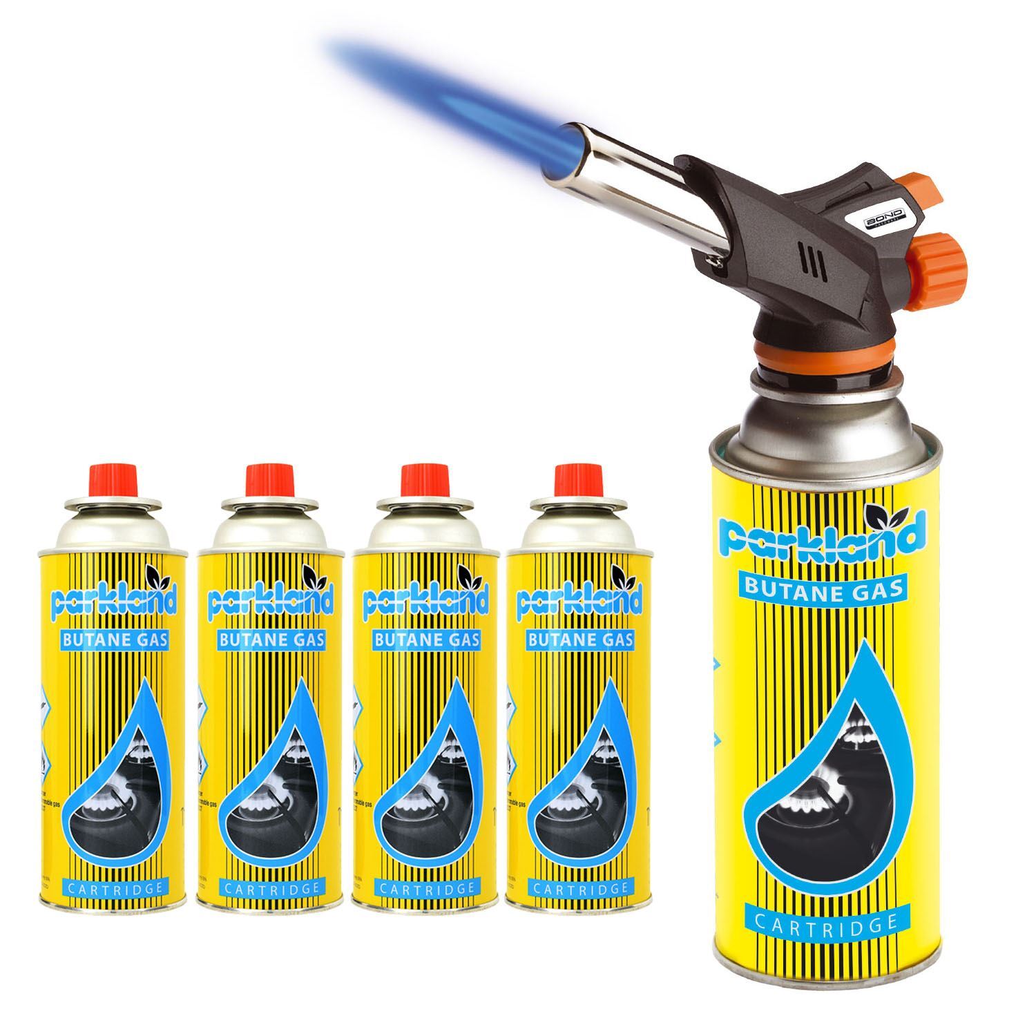 Blow Torch 4 Butane Gas Cans Flamethrower Mini Lighter Blowlamp ...