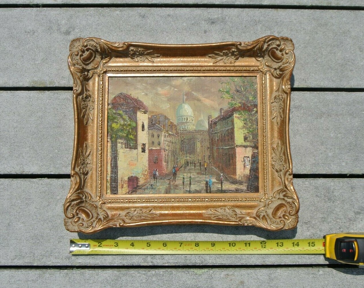 Mary Botto Impressionism Mid Century Modern Oil on Canvas Rococo Wood ...