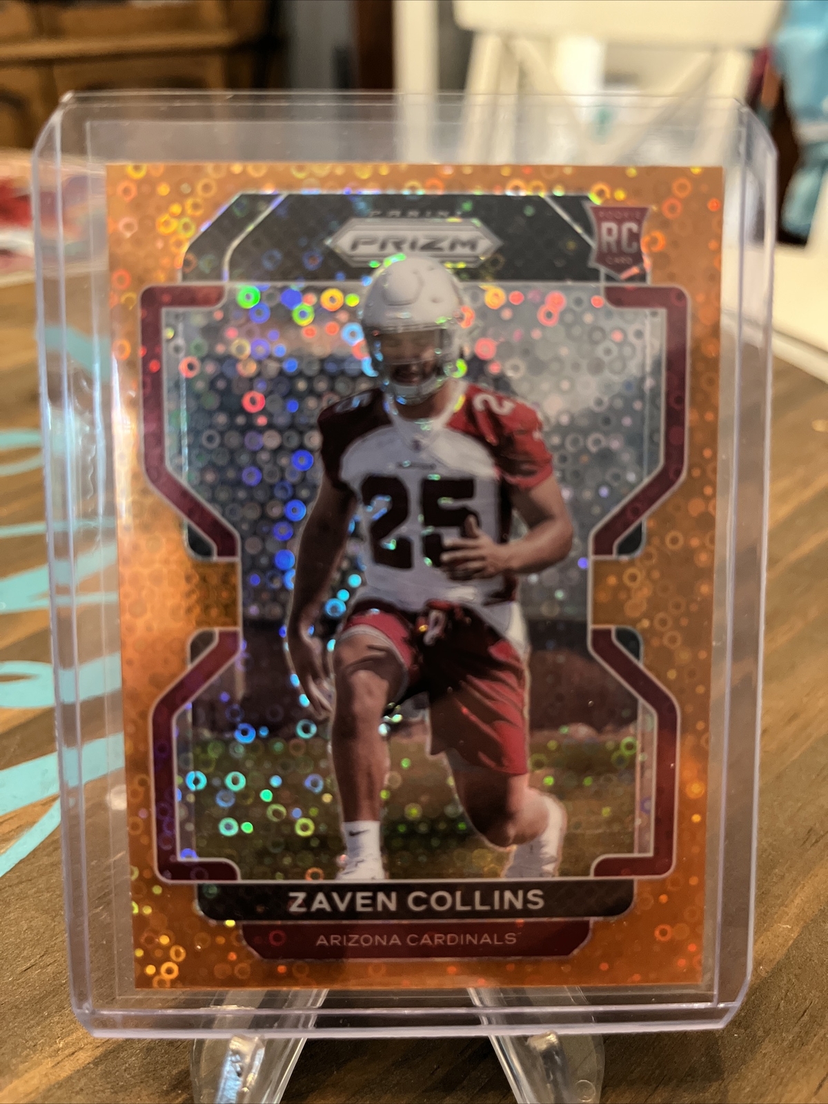 ZAVEN COLLINS 2021 Prizm Football Orange Disco Prizm #432 Arizona ...