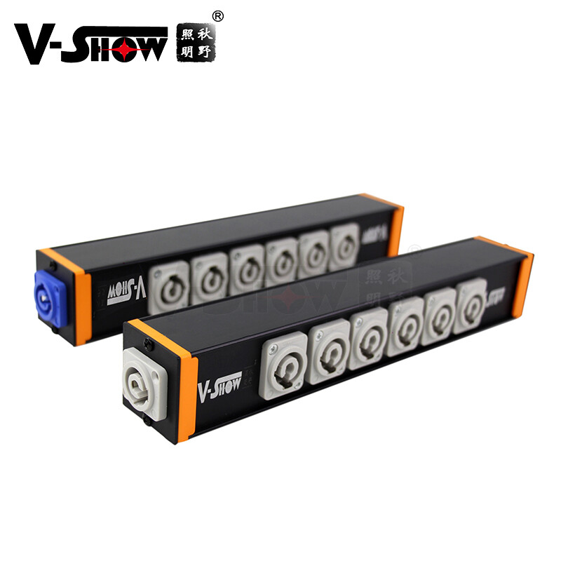 V-Show 6 Port Powercon Power Box Outlet Input Aluminum Material ...