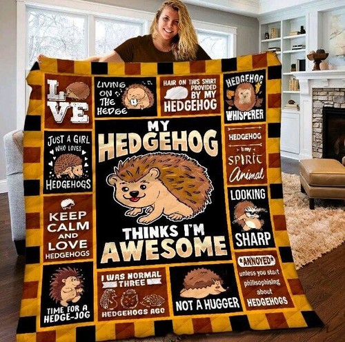 My Hedgehog Thinks I'm Awesome Keep Calm And Love Hedgehogs Sofa ...