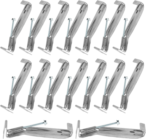 12 Pcs 5-Inch Gutter Hangers - Hidden Brackets with Pre-Inserted Screws ...
