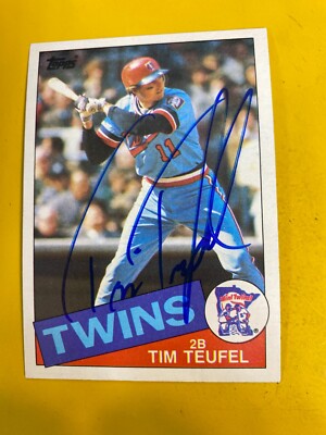 RS4949 1985 Topps #239 Tim Teufel TWINS HAND SIGNED AUTOGRAPH | eBay