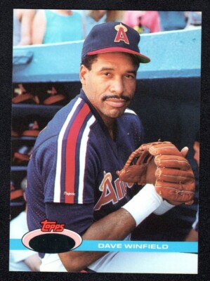 Dave Winfield Angels 1991 Topps Stadium Club 263 No Foil Error Near ...