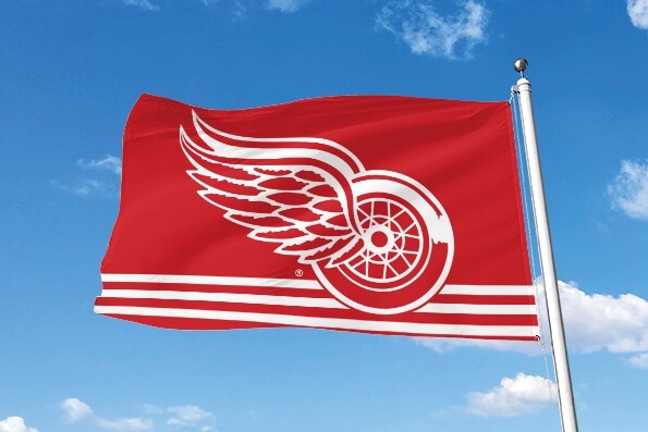 DETROIT RED WINGS 3'X5' FLAG/BANNER **100% FULL COLOR ON BOTH SIDES OF ...
