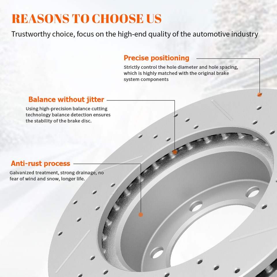 Front Rear Disc Rotors Ceramic Brake Pads for 2013-2019 Ford Fusion ...