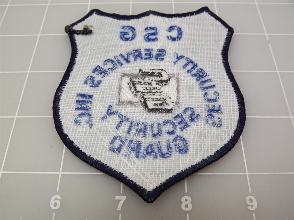 CSG Security Services Inc. SECURITY GUARD Grey PATCH BRAND NEW 3 3/8 ...