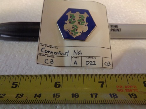 Connecticut Army National Guard D22 Unit Crest, DI, DUI (DRAW#234) | eBay